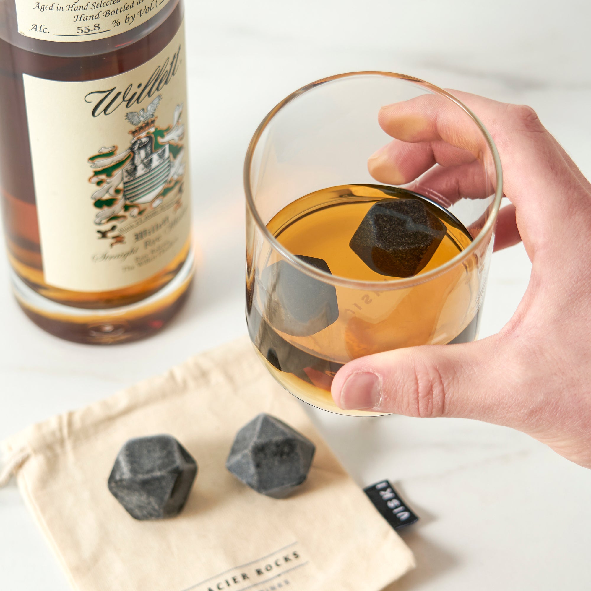 Viski Glacier Rocks Hexagon Ice Stones - Whiskey Rocks Chilling Stones ...