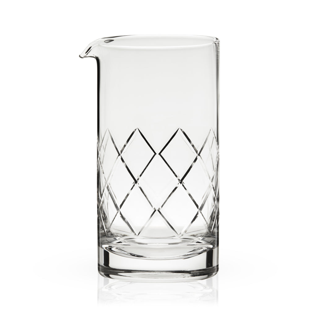 Viski Crystal Cocktail Mixing Glass 33oz, Bar Mixing Glass Cocktail ...