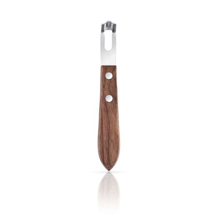 Viski Channel Knife, Citrus Zester and Orange Peeler Tool, Walnut Wood ...