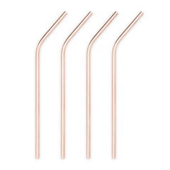 Viski Copper Metal Straws, 8 Inch Copper Straws Reusable Straws for ...