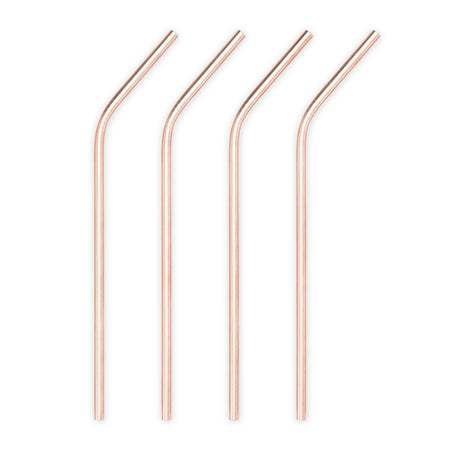 Viski Copper Metal Straws, 8 Inch Copper Straws Reusable Straws for ...